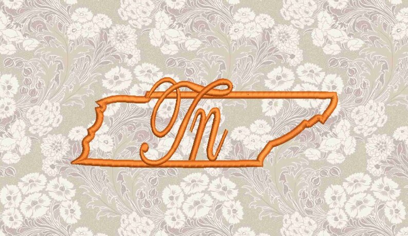 Tennessee machine embroidery applique design | Etsy