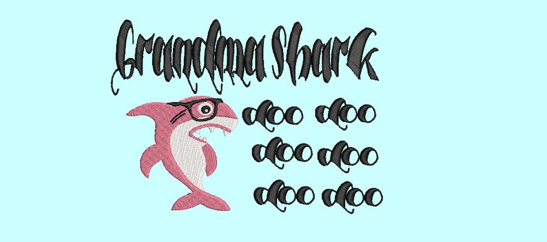 Baby Shark Doo Doo Doo Doo Doo Doo Machine Embroidery Design - Etsy