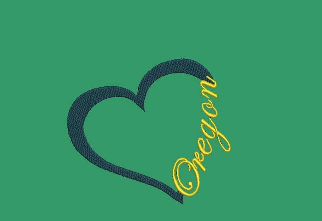 Oregon Machine Embroidery Design - Etsy