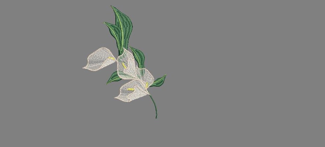 Lily Machine Embroidery Design - Etsy