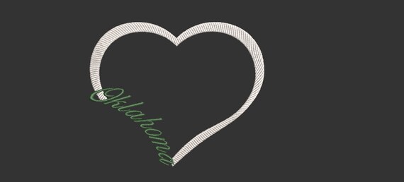 Oklahoma Machine Embroidery Design | Etsy
