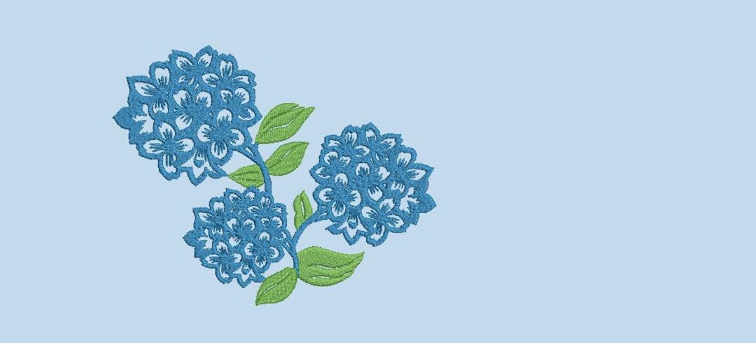 Hydrangea Machine Embroidery Design - Etsy