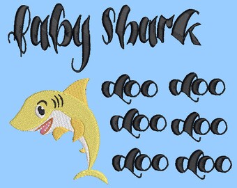 Birthday Shark Doo Doo Machine Embroidery Design / Birthday - Etsy