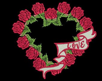 Big Heart Machine Embroidery Design Valentine Design Digital Pattern - Etsy