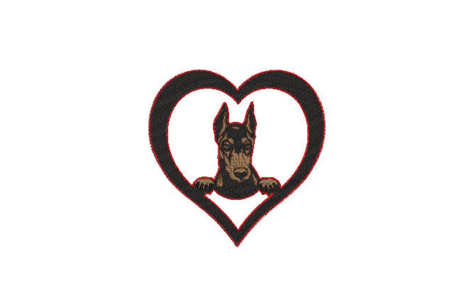 Doberman Machine Embroidery Design-five Sizes - Etsy