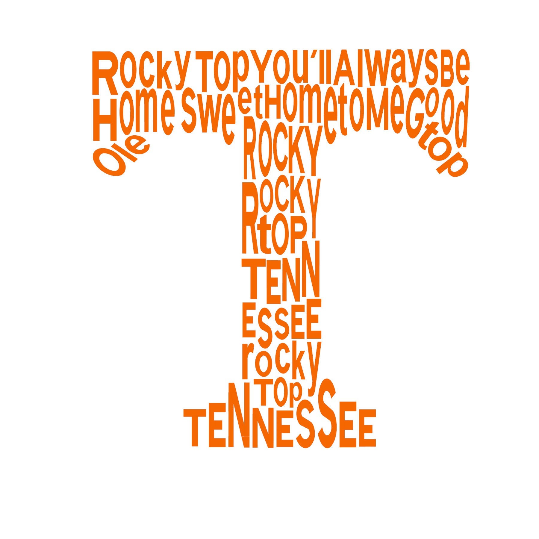 Rocky Top T SVG Cut Design | Etsy