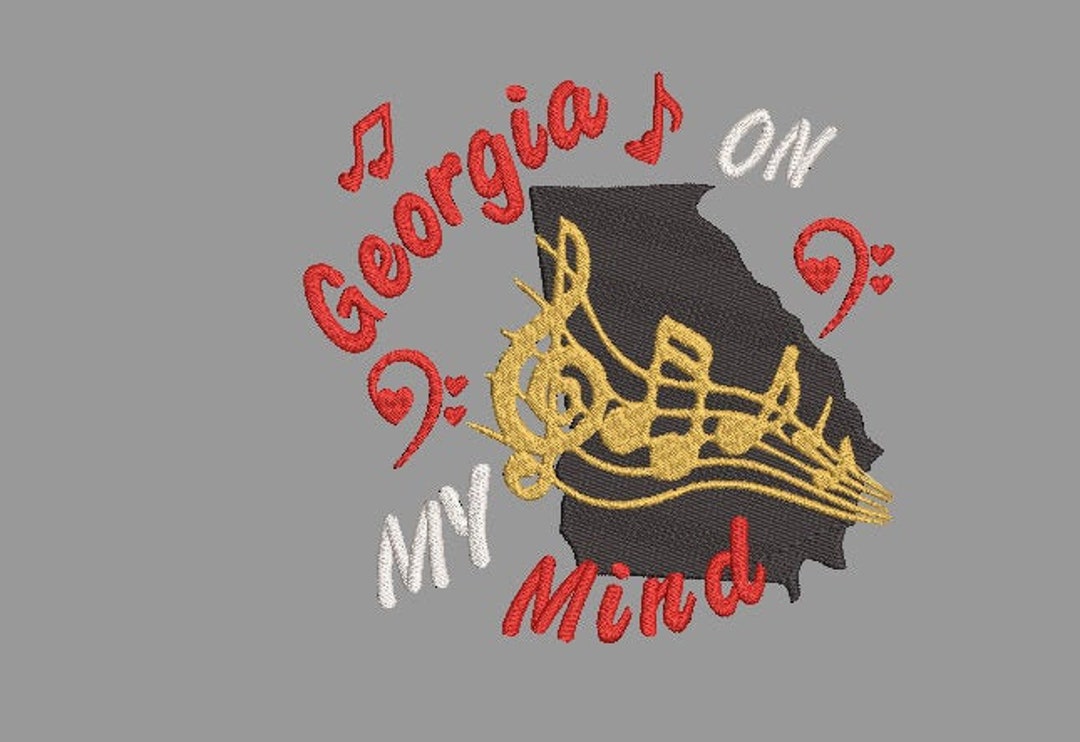 Georgia Machine Embroidery Design - Etsy