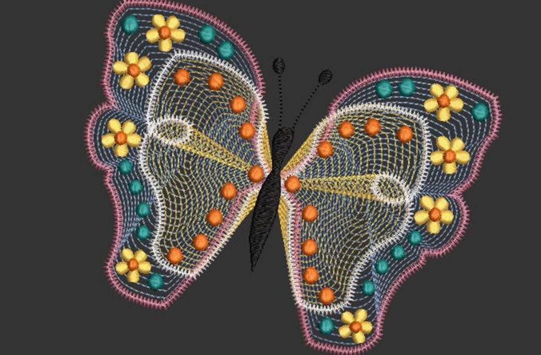 Butterfly Machine Embroidery Design - Etsy