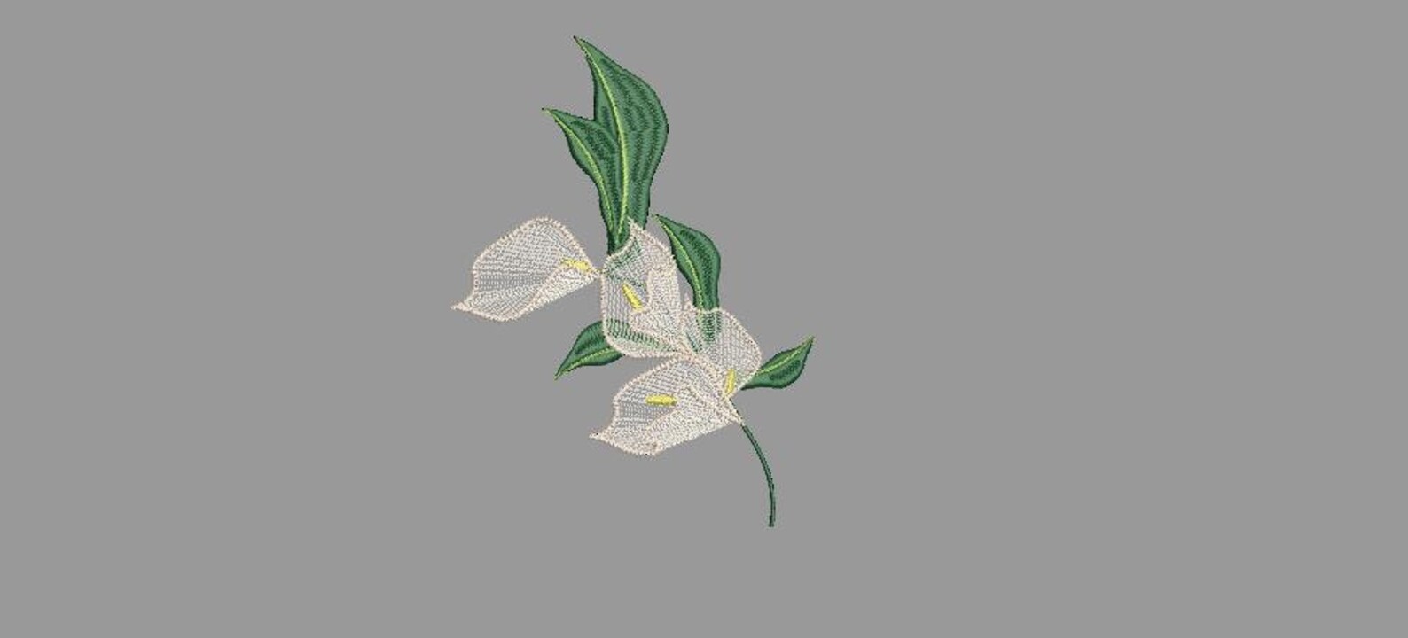 Lily Machine Embroidery Design | Etsy