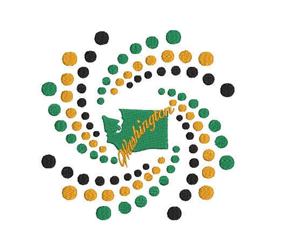Washington State Machine Embroidery Design - Etsy
