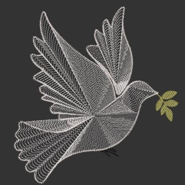 Dove Embroidery Design - Etsy