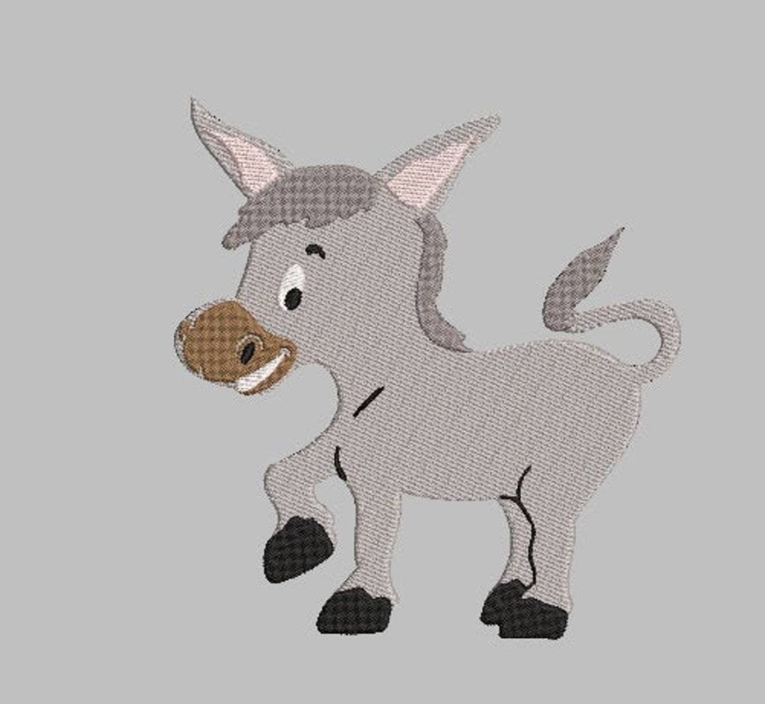 Donkey Machine Embroidery Design - Etsy