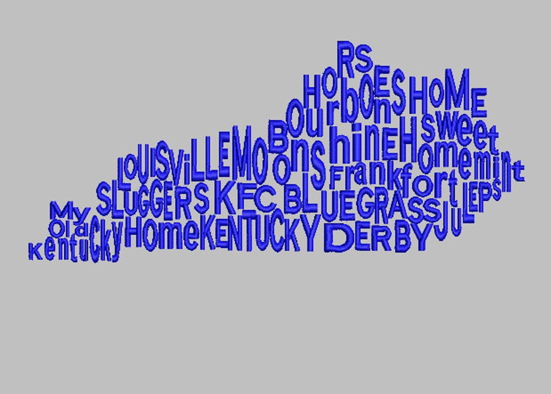 Kentucky State Machine Embroidery Design - Etsy