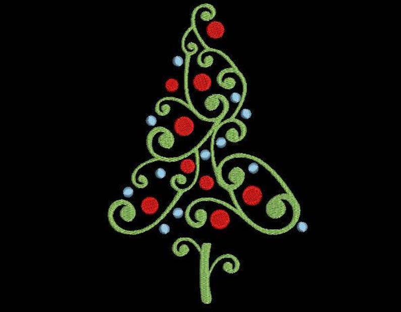 Christmas Tree Machine Embroidery Design - Etsy