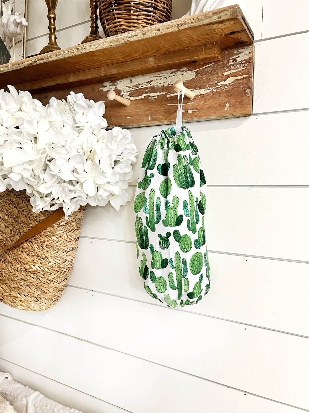 Cactus Plastic Bag Holder, Hanging Bag Holder, Plastic Bag Dispenser ...