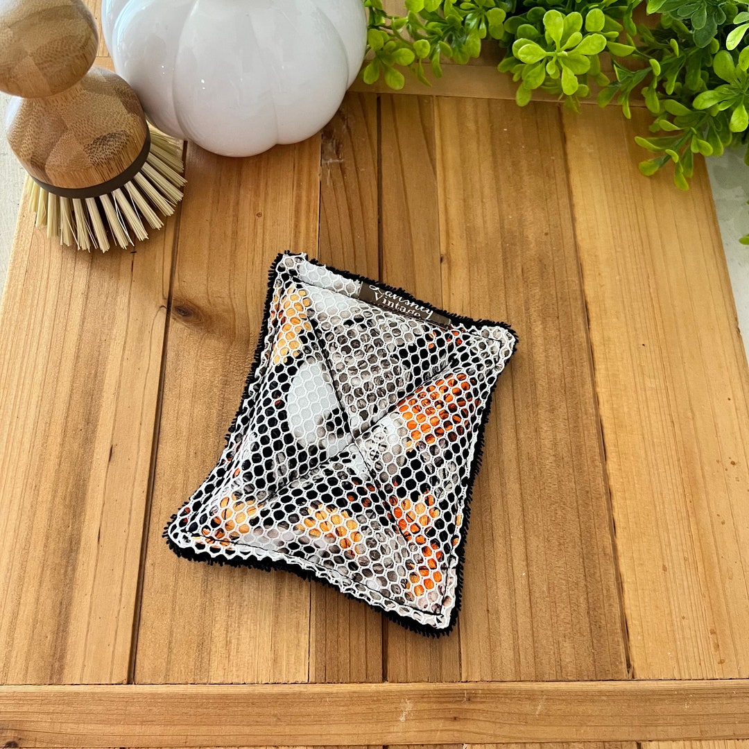 Halloween Skulls and Flowers Unsponge, Reusable Sponge, Dish Sponge ...