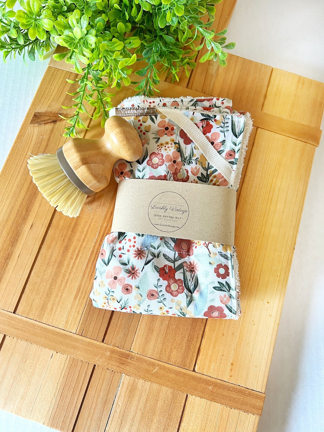 Wildflowers Dish Drying Mat, Dish Drying Towel, Quilted Drying Mat ...