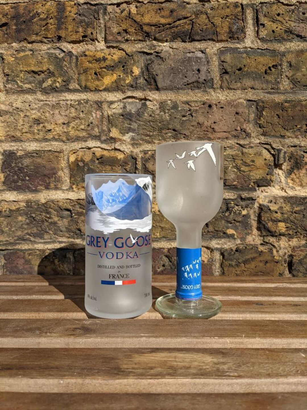 Grey Goose Vodka Glass, Recycled Bottle Glass, Galentines Day Gift for ...