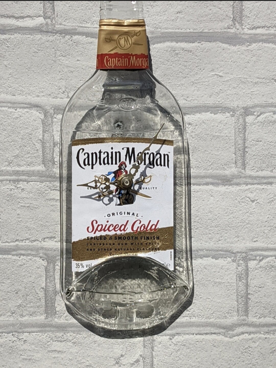 Captain Morgan Spiced Rum Bottle Clock, Flattened Bottle Clock ...
