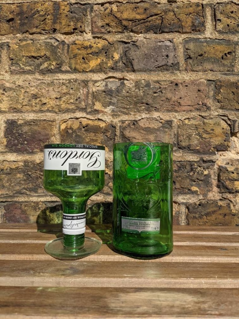 Gordon's Gin Glass Recycled Bottle Glass Gin Lover Gift - Etsy
