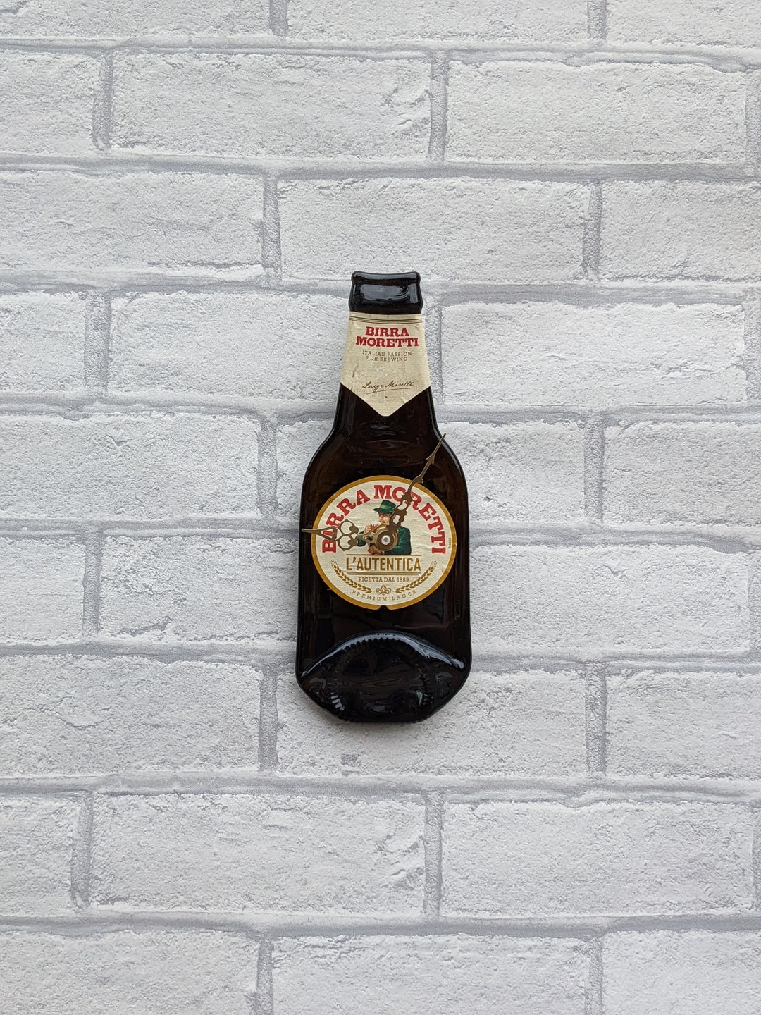 Birra Moretti Beer Bottle Clock, Wall Clock for Man Cave, Flattened ...