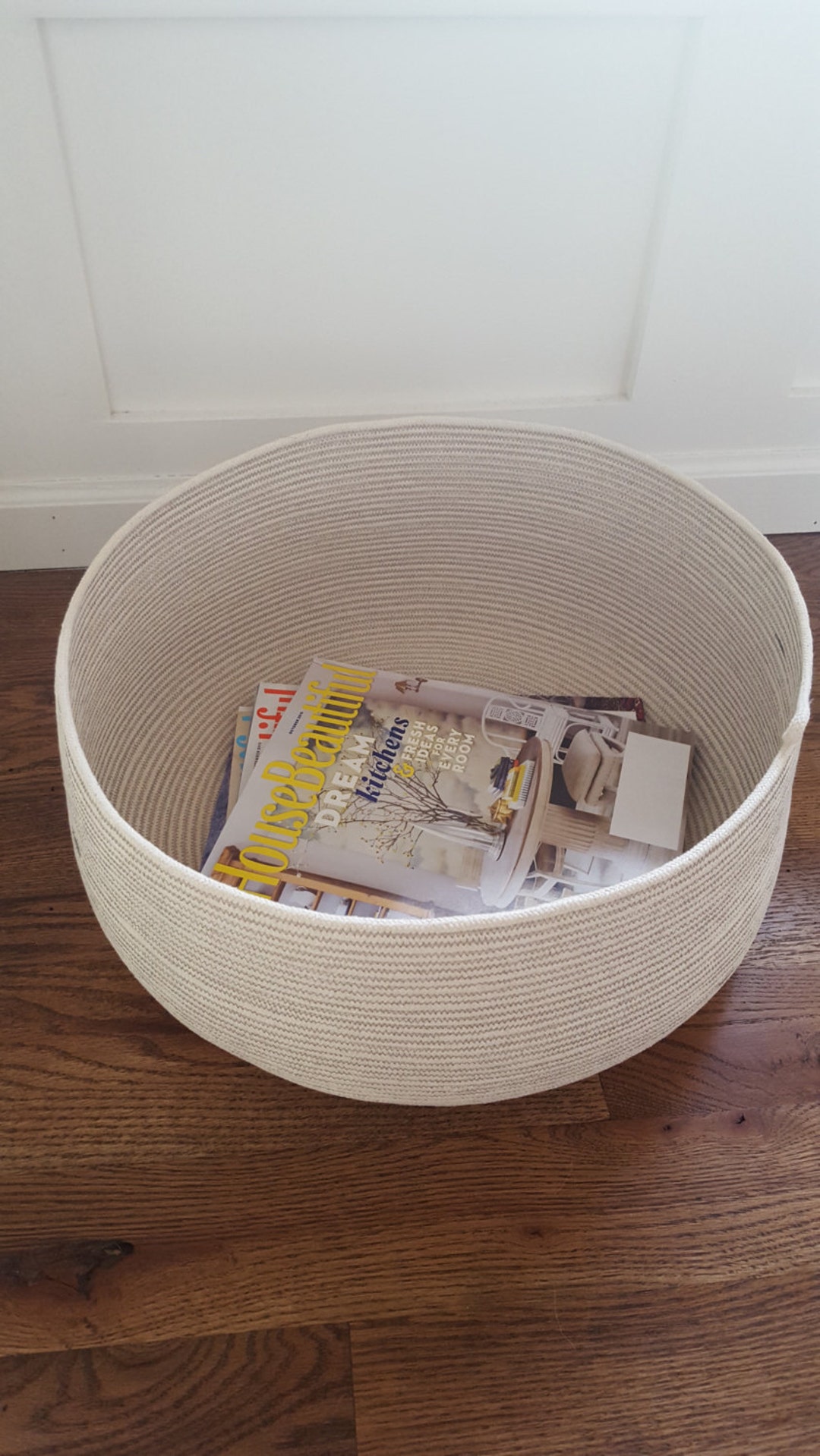 Made to Order Rope Magazine Basket - Etsy