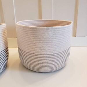Made to Order Large Color Blocked Rope Pot - Etsy