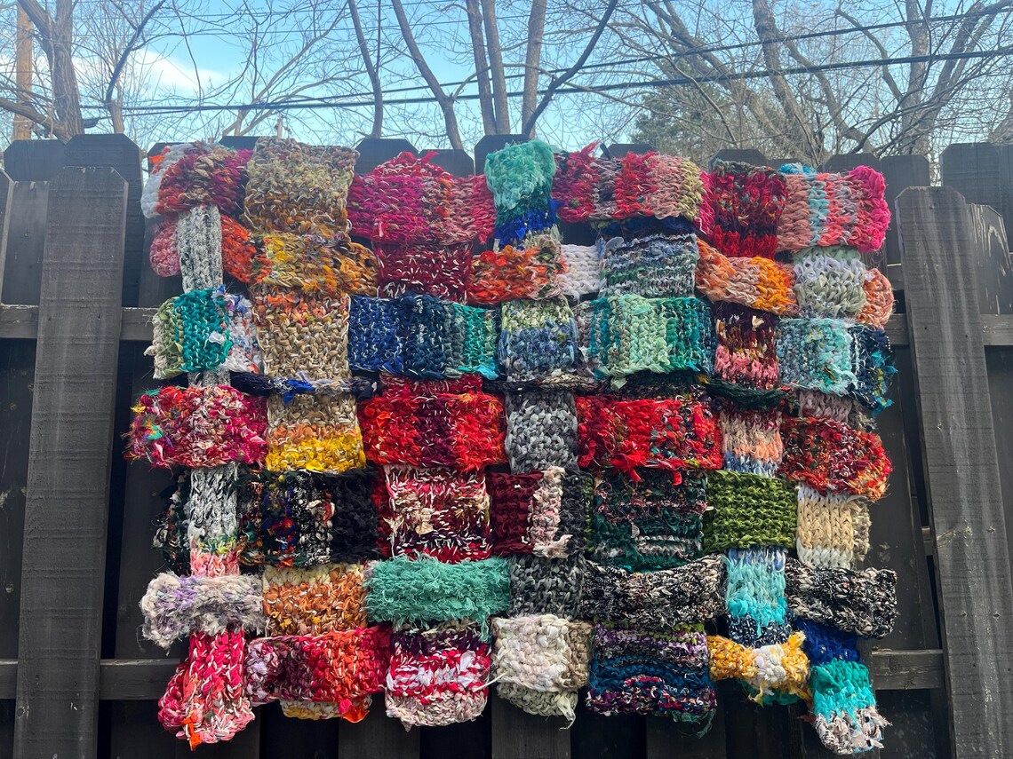 Recycled Sari Wall Hanging | Sustainable Textile Art | Eco-friendly ...