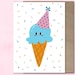 Printable Ice Cream Birthday Card, Digital Download - Etsy
