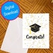Printable Graduation Card, Digital Download - Etsy