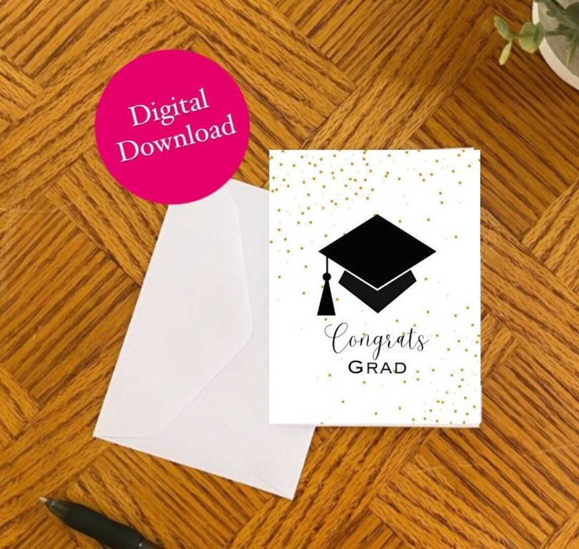 Printable Graduation Greeting Card Downloadable Pdf - Etsy