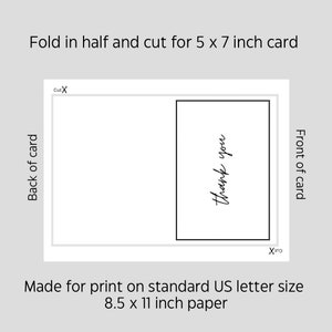 Tarjetas de agradecimiento imprimibles, descarga digital - Etsy México