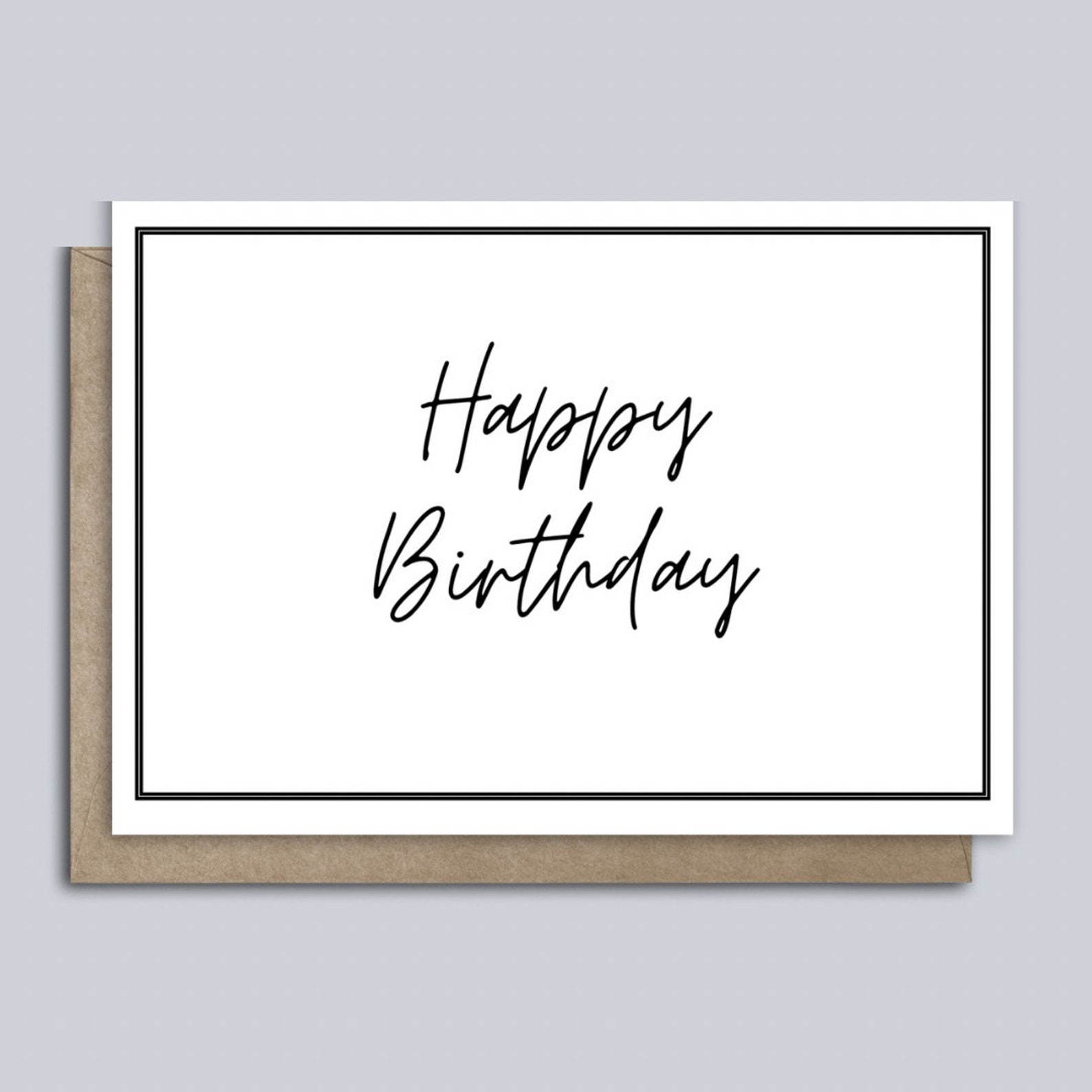 Printable Happy Birthday Card, Blank Birthday Card, Digital Download - Etsy
