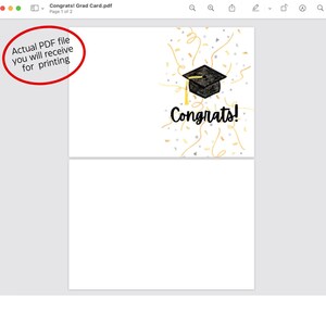 Printable Graduation Card, Digital Download - Etsy