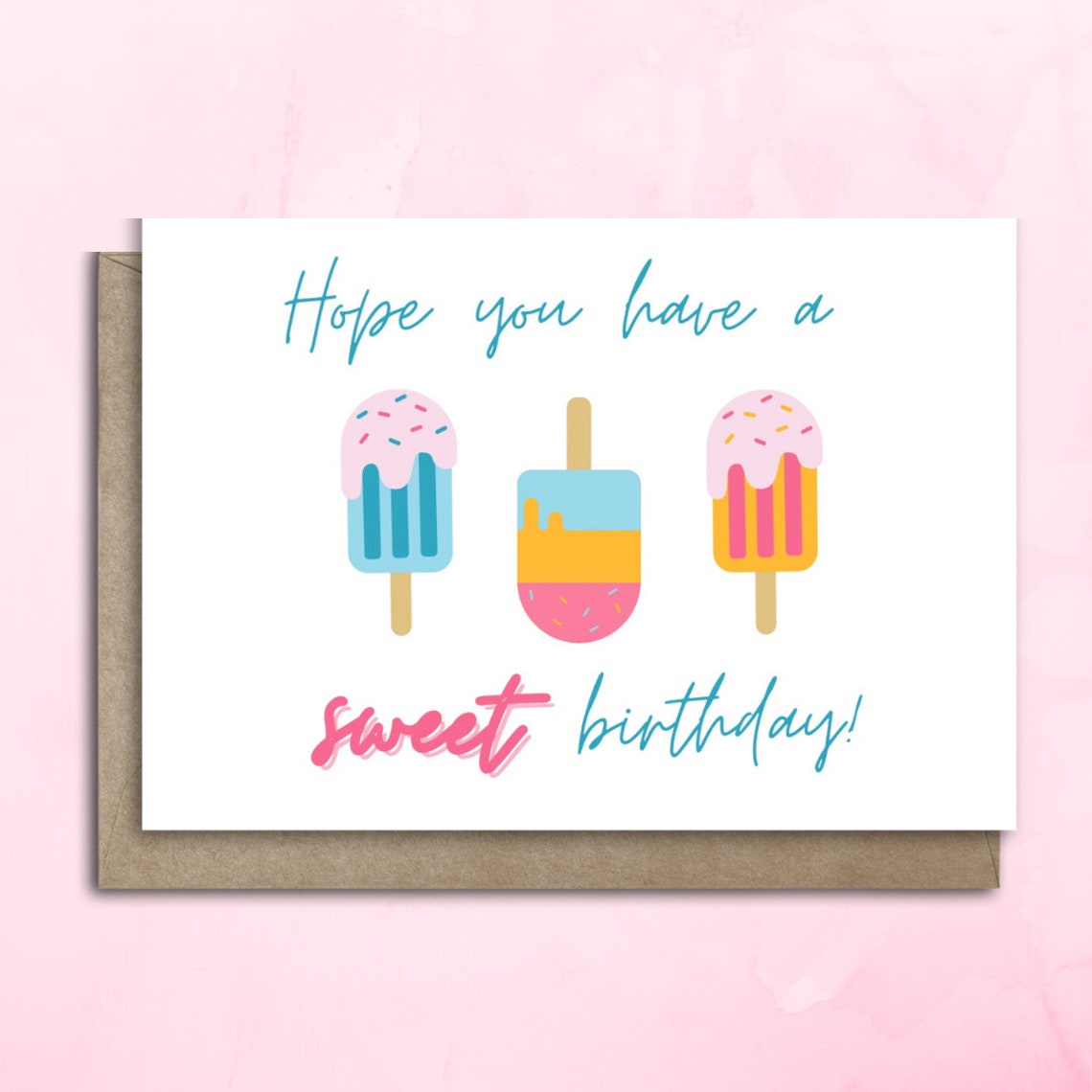 Printable Popsicle Birthday Card, Digital Download - Etsy