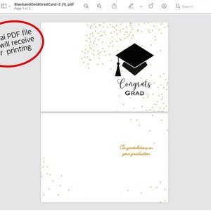 Printable Graduation Greeting Card, Downloadable Pdf - Etsy