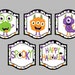 Halloween Monster Party Cupcake Toppers. Great as Halloween Treat Tags ...