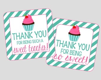 Cupcake Thank You - Etsy