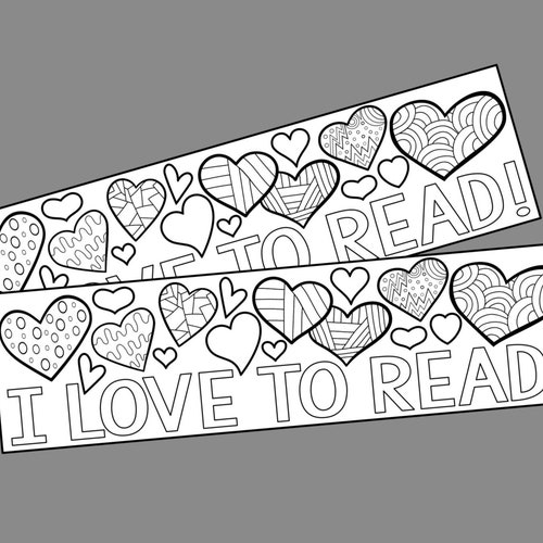 DIY Valentine's Day Bookmarks. I Love to Read Bookmark. - Etsy