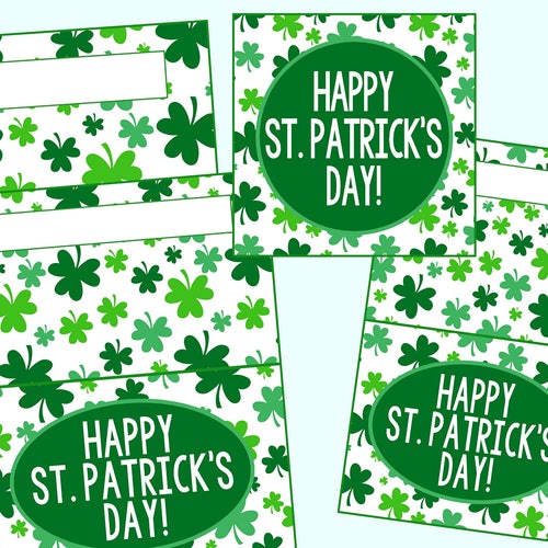 INSTANT Download-st. Patrick's Day Treat Bag Tags rainbow - Etsy
