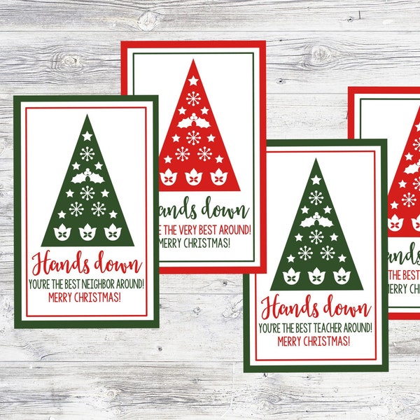 Teacher Christmas Tags - Etsy