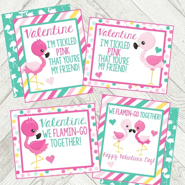 Flamingo Valentines - Etsy