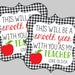 Personalized Smooth Year Tags for Back-to-school Teacher's Gift ...