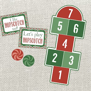Printable Mini Hopscotch Game for Christmas Elf or Dolls. Instant ...