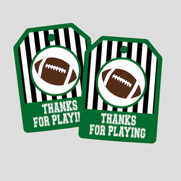 Football Favor Tag - Etsy