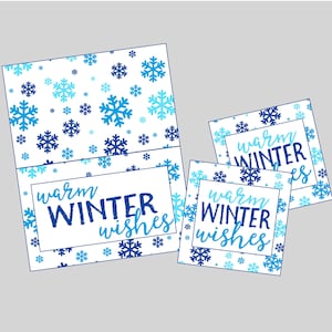 Warm Winter Wishes Gift Tags and Bag Toppers. Winter Tags & Treat ...
