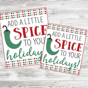 Add Some Spice to Your Holidays! Printable Holiday Tags to Pair W ...