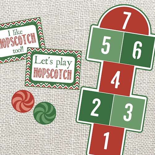 Printable Mini Hopscotch Game for Christmas Elf or Dolls. - Etsy