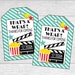 Personalized Movie Night Party Favor Tags. That's A Wrap! Thanks for ...