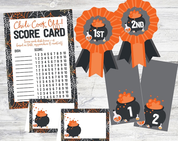 Chili Cook-off Voting Score Sheet Printable Instant Digital - Etsy